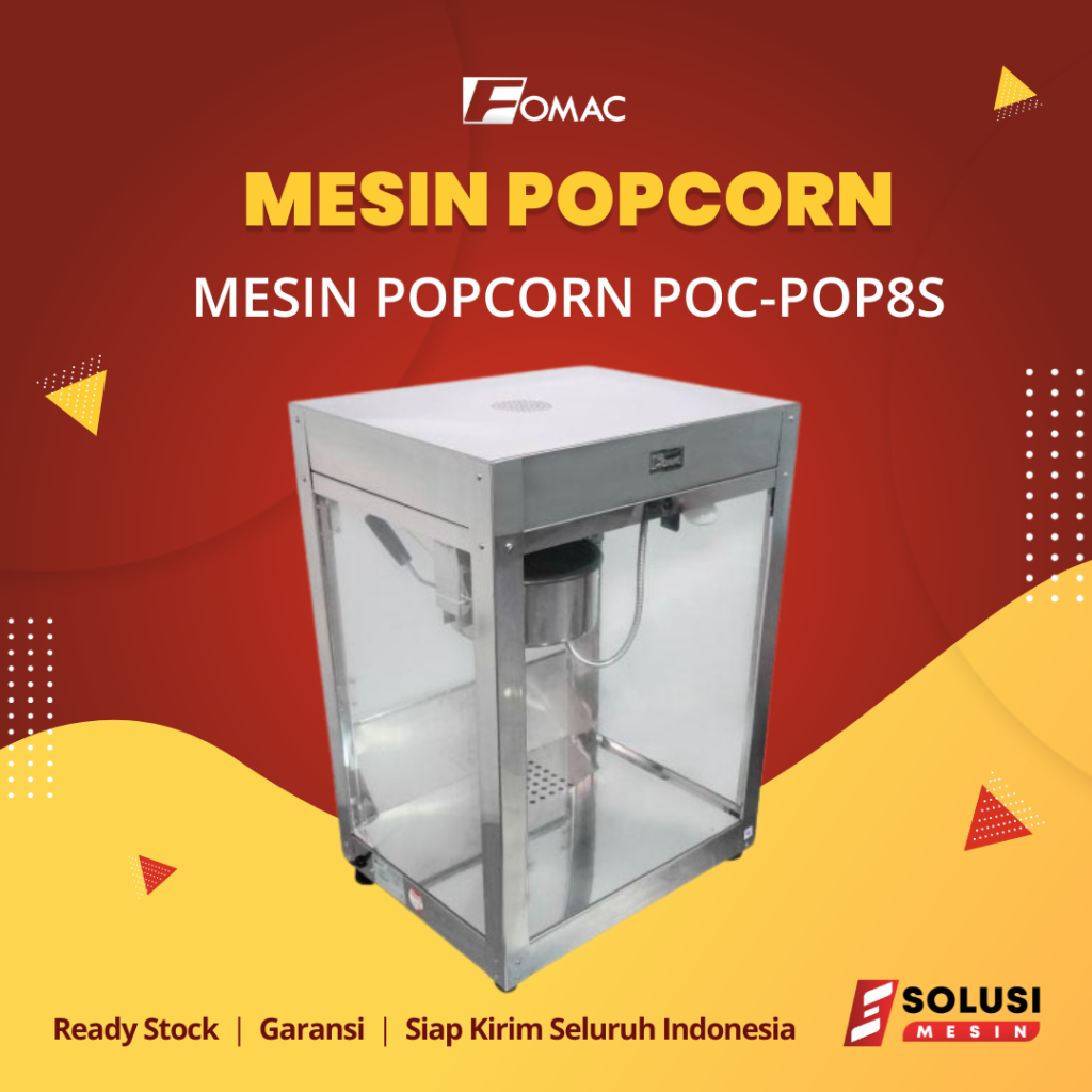 Mesin Popcorn POC-POP8S, Harga Lebih Hemat 30% + Bergaransi